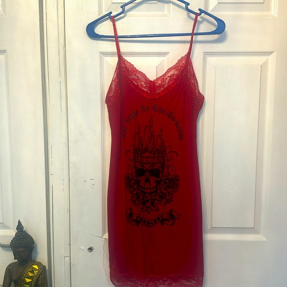 SHEIN | Dresses | Sexy Red Skull Dress | Poshmark